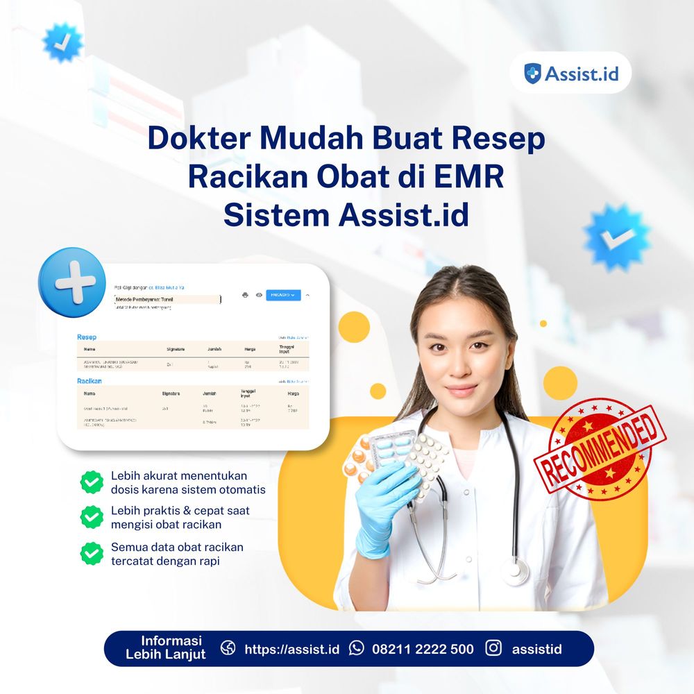 Dokter Mudah Buat Resep Racikan Obat di Rekam Medis Elektronik Assist.id